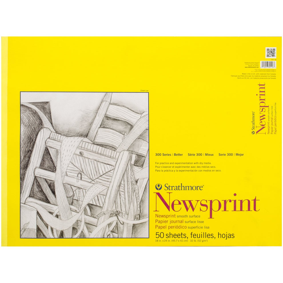 Strathmore 300 Series Newsprint Paper Pad - Smooth Surface – K. A ...