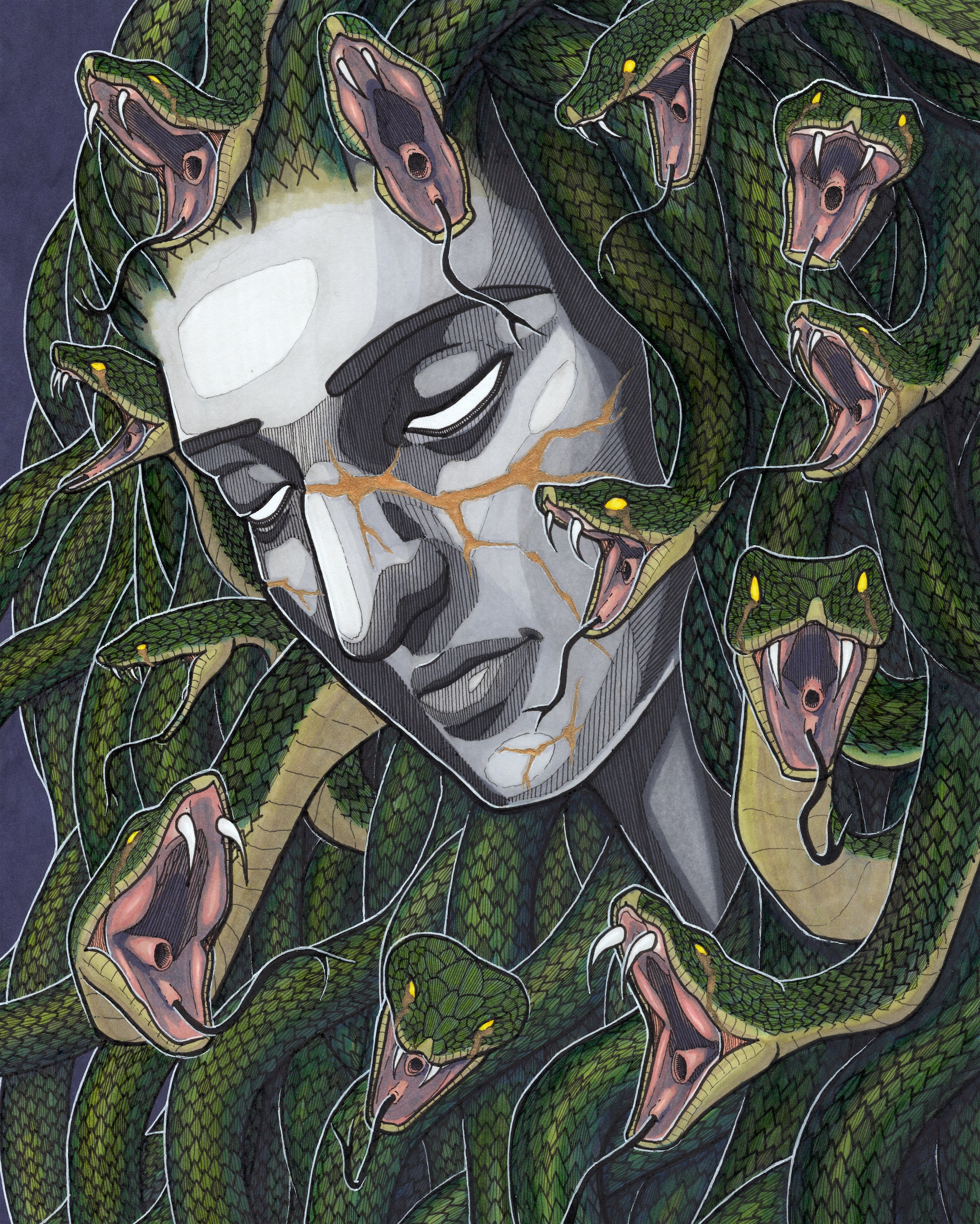 "Medusa" Print by Holly Hutchinson – K. A. Artist Shop